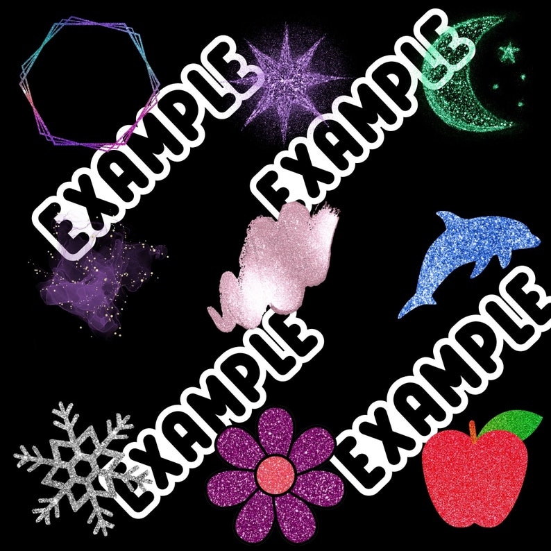 30 Glitter Clip Art Elements Bundle Instant Download in PNG - Etsy