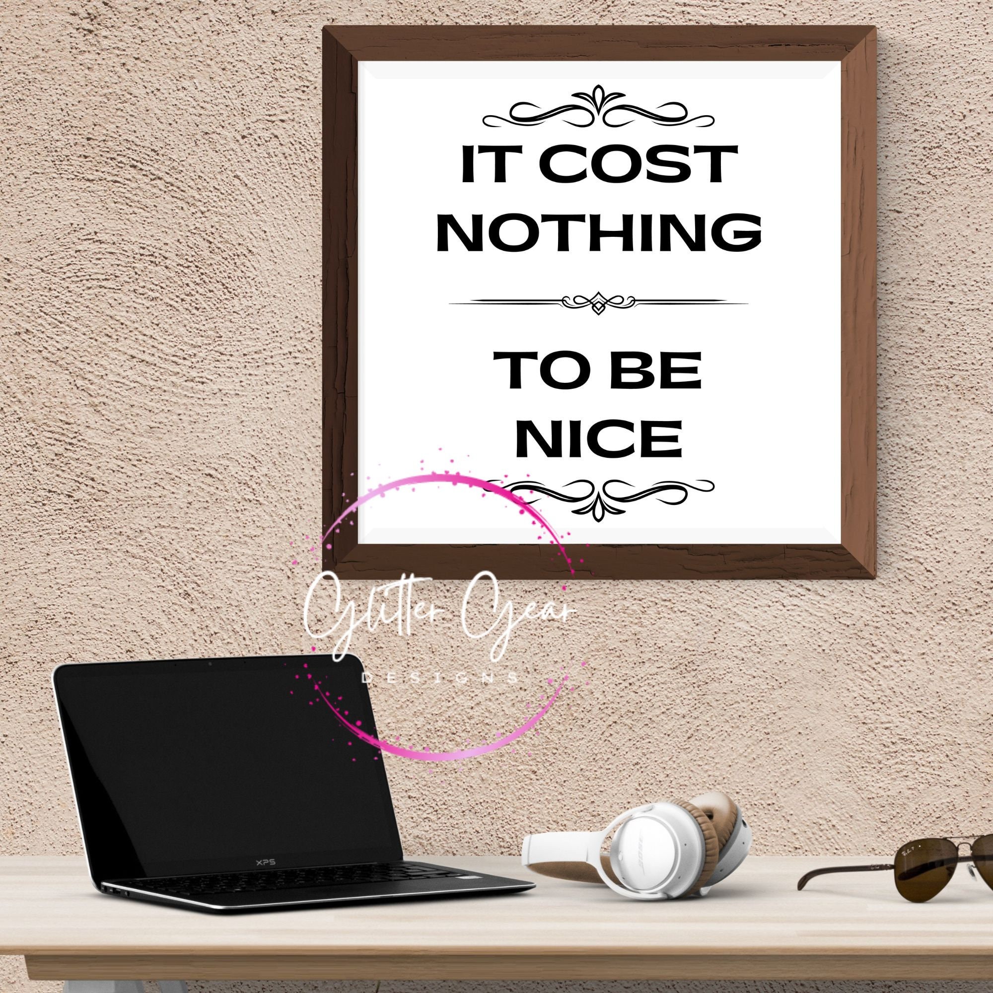 It Cost Nothing to Be Nice Printable Wall Art in JPG and PDF - Etsy