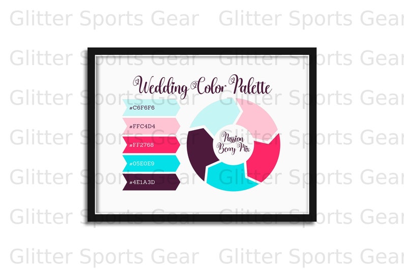 Wedding Color Palette Printable With Hex Color Codes Instant Download ...