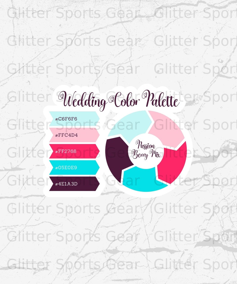 Wedding Color Palette Printable With Hex Color Codes Instant Download ...