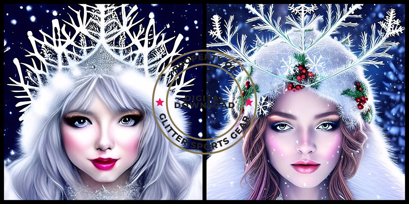 6 Snow Queen Wall Art Prints for Instant Download in PDF & JPG High ...