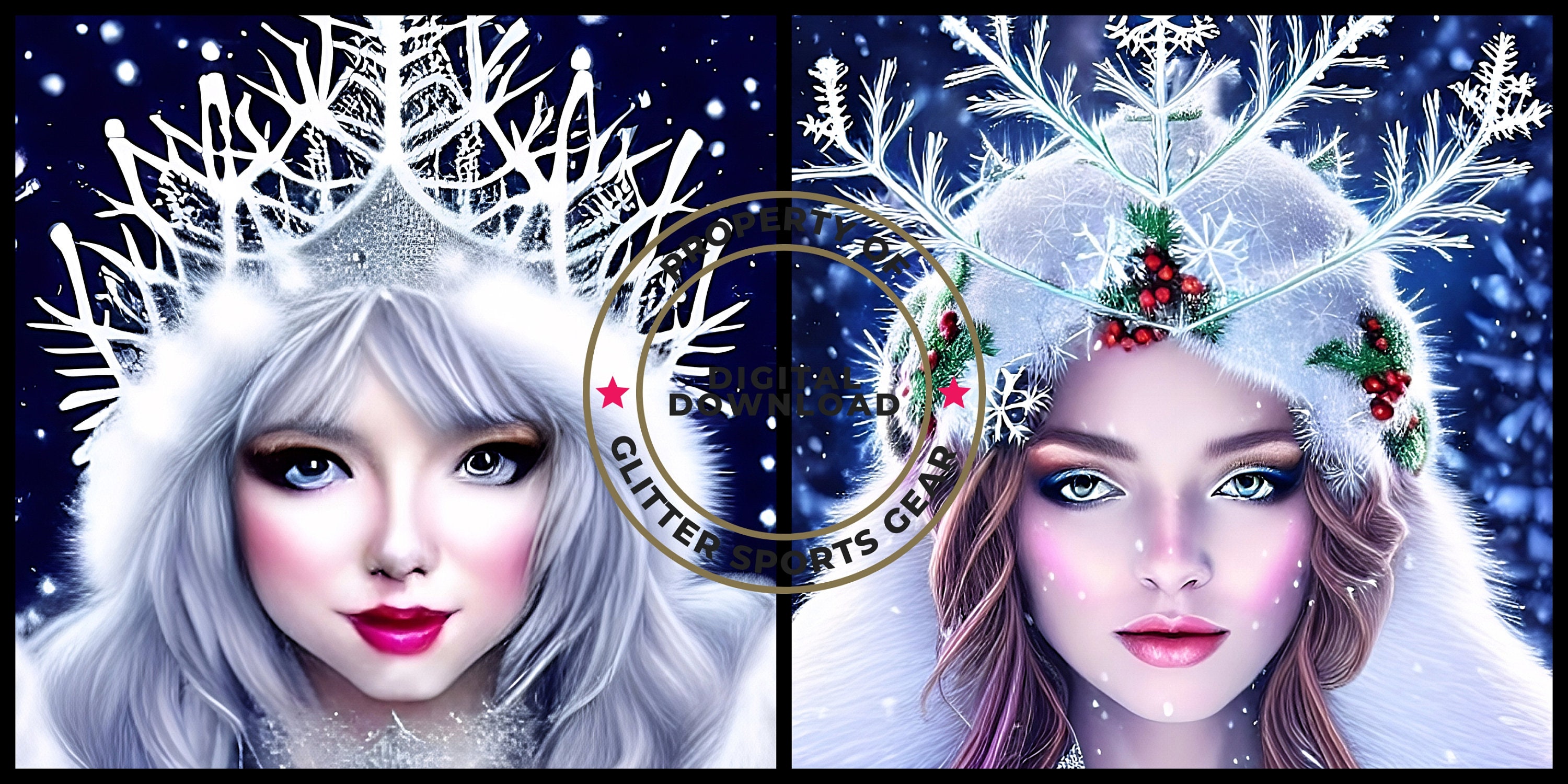 6 Snow Queen Wall Art Prints for Instant Download in PDF & JPG High ...