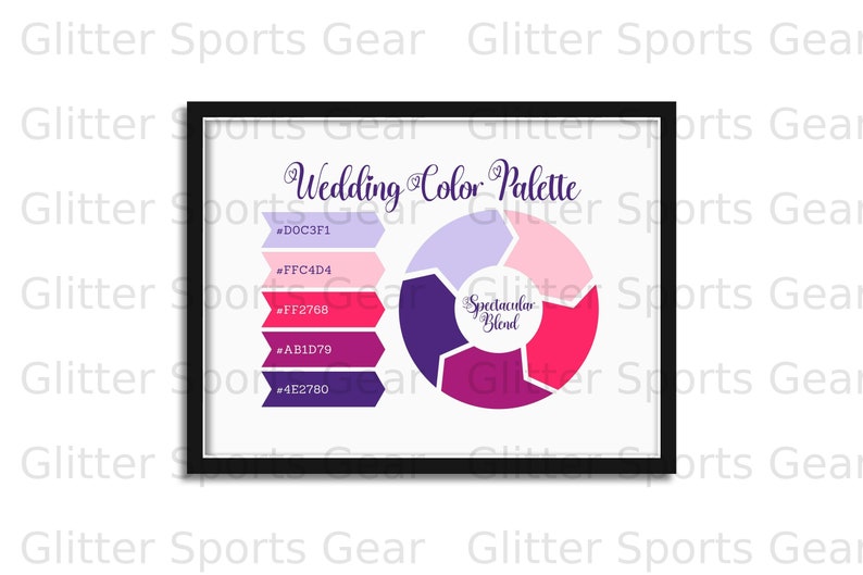 Wedding Color Palette Printable With Hex Color Codes Instant Download ...