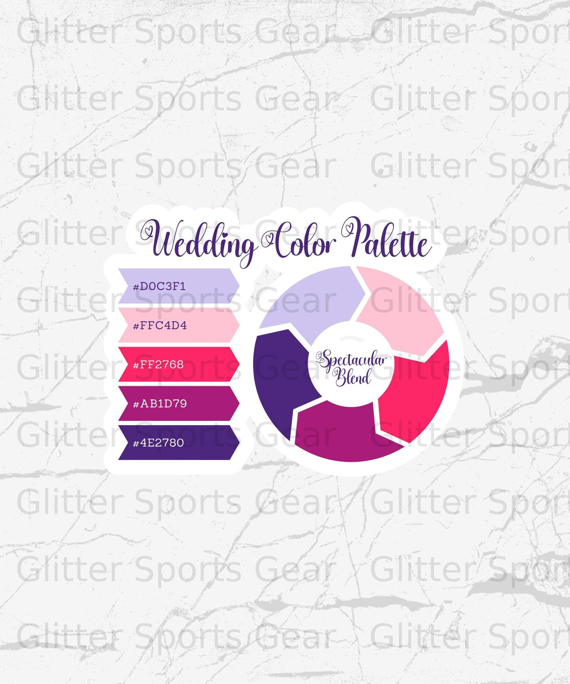 Wedding Color Palette Printable With Hex Color Codes Instant Download ...