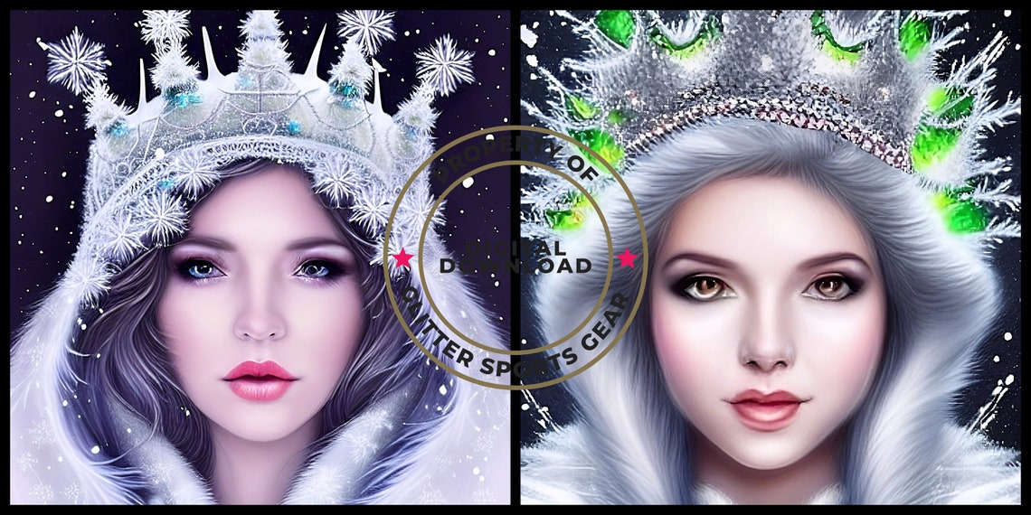 6 Snow Queen Wall Art Prints for Instant Download in PDF & JPG High ...