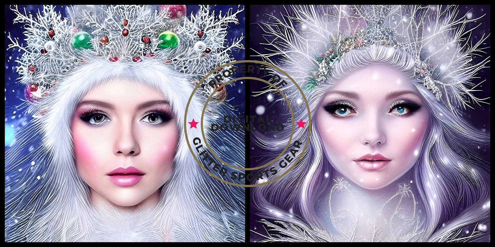 6 Snow Queen Wall Art Prints for Instant Download in PDF & JPG High ...