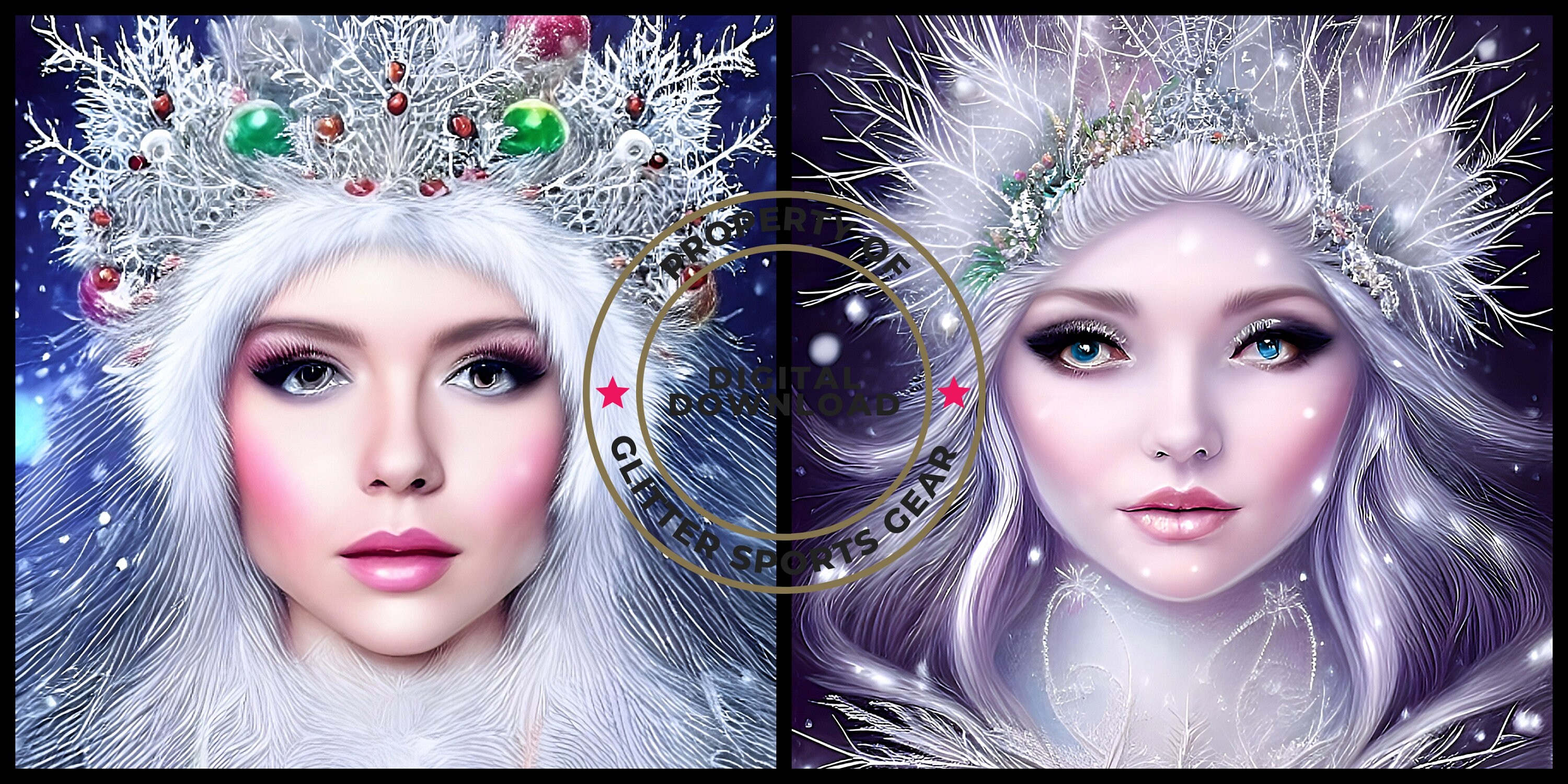 6 Snow Queen Wall Art Prints for Instant Download in PDF & JPG High ...
