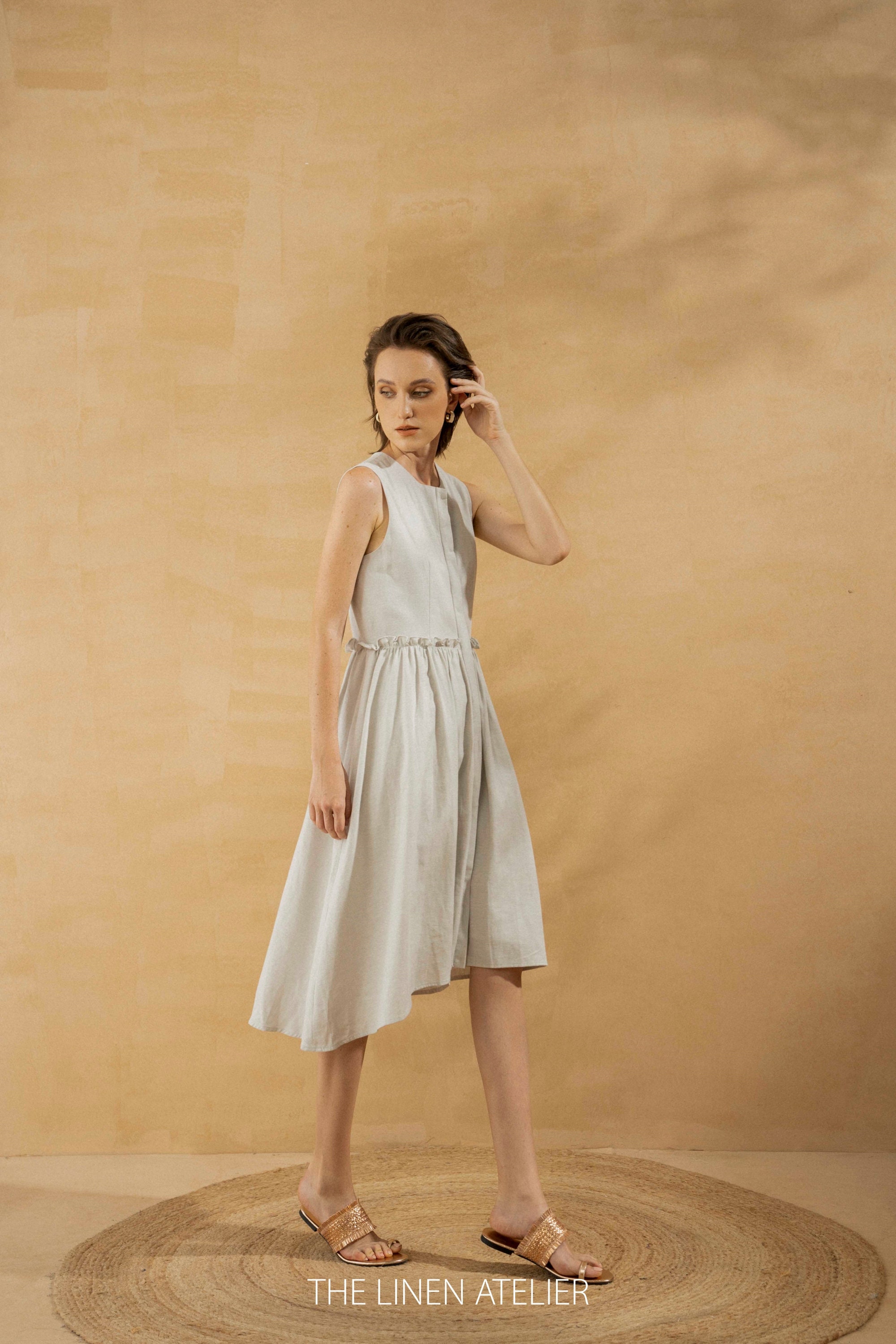 AURORA Sleeveless Linen Dress Pure Linen Dress Soft Linen - Etsy