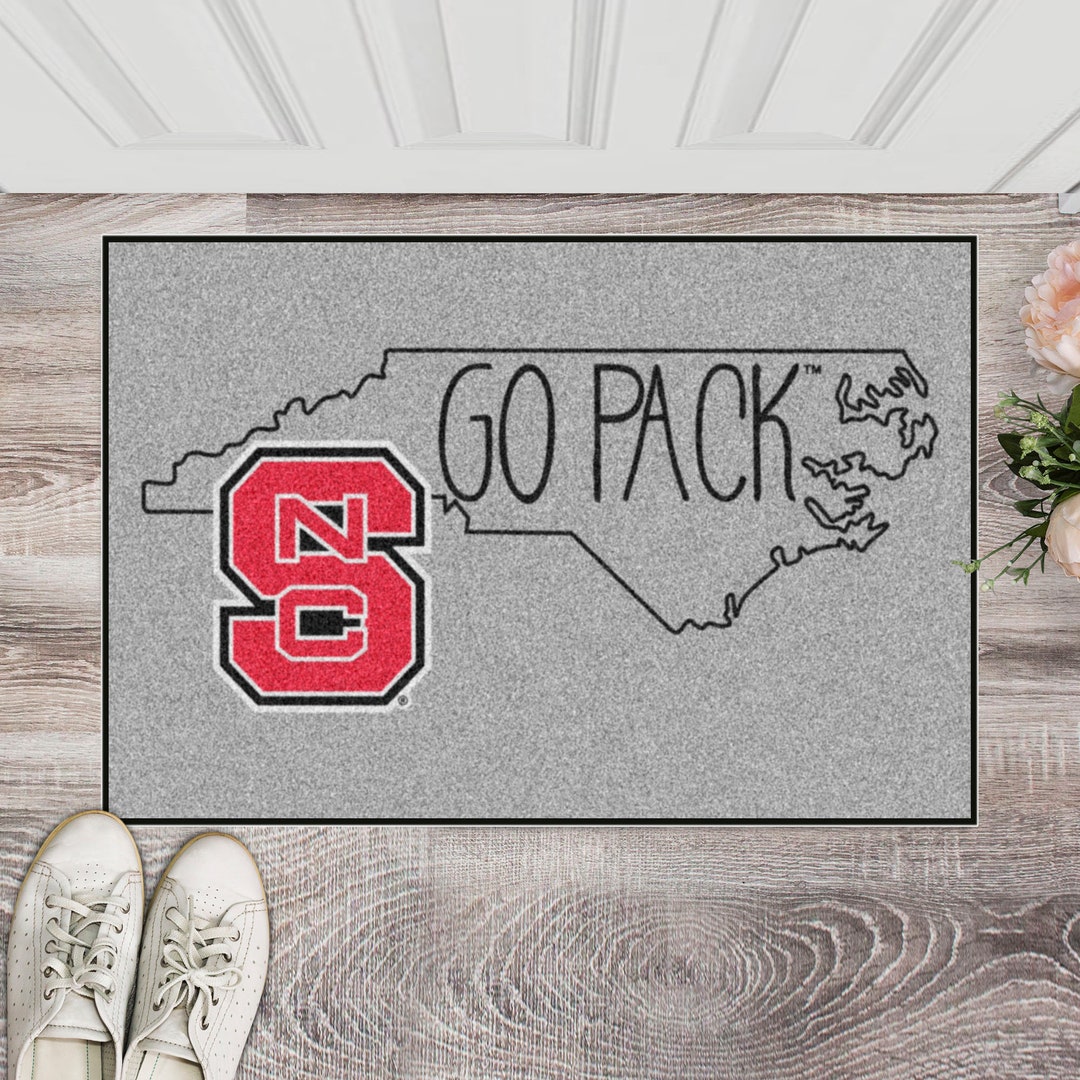 NC State Wolfpack State Outline Accent Rug NC State Welcome - Etsy