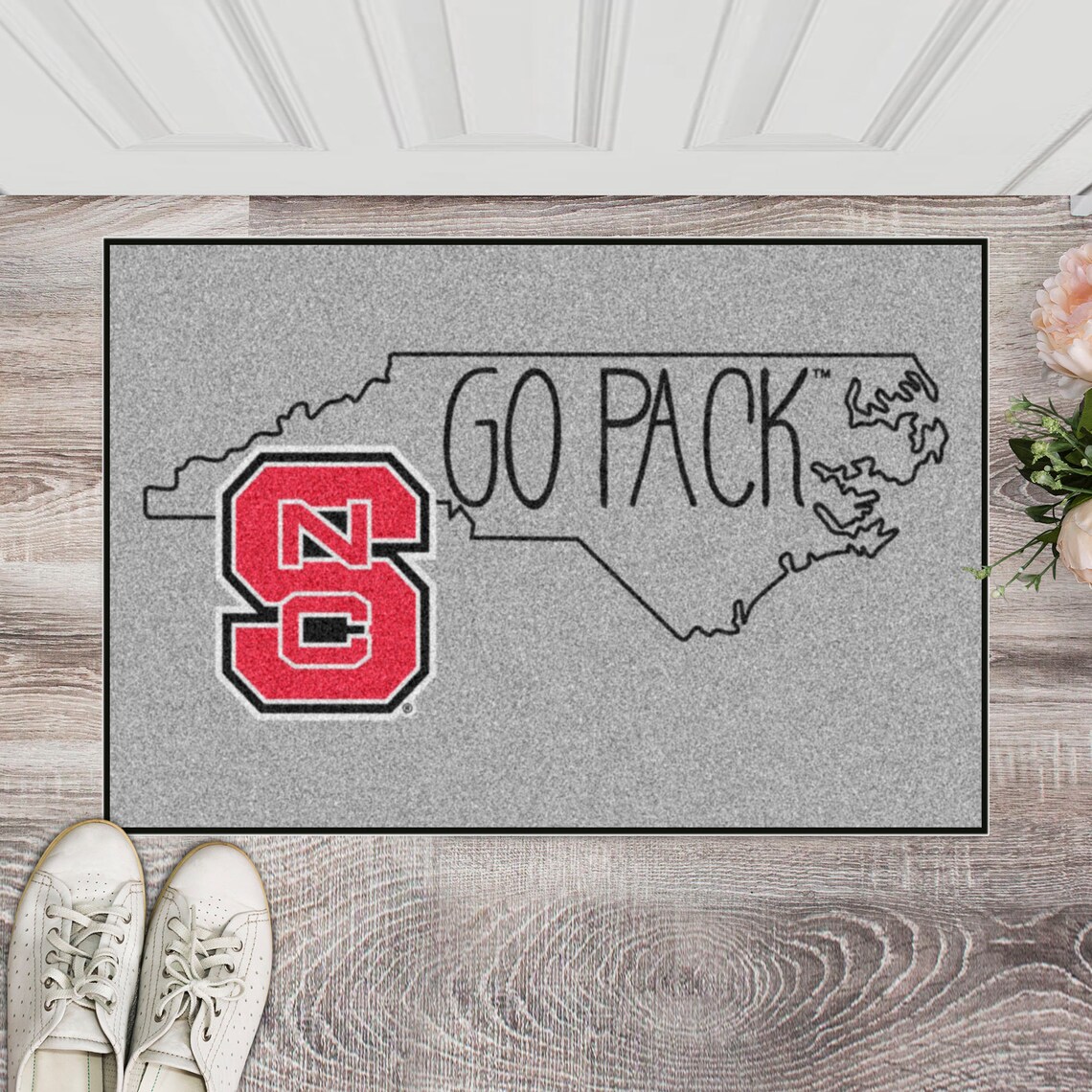 NC State Wolfpack State Outline Accent Rug NC State Welcome - Etsy