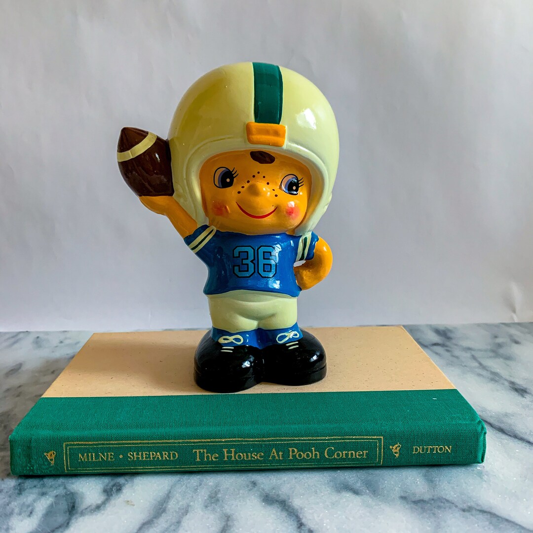 Vintage Football Player Ceramic Coin Bank, Giftcraft NOS - Etsy