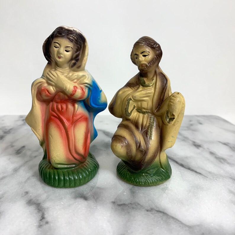 Vintage Nativity Set / Holy Family/made in Italy/ Chalkware - Etsy