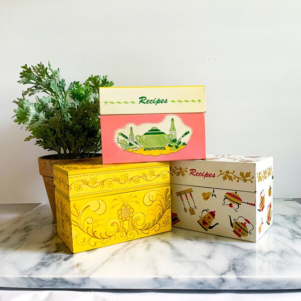 Vintage Recipe Box - Etsy
