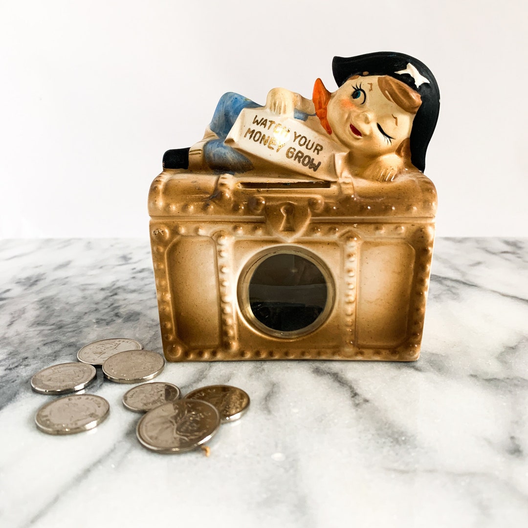 Cheeky Vintage Young Pirate With Treasure Chest Piggy Bank, Made in Japan - Etsy