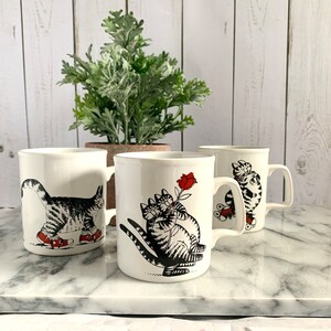 Vintage B Kliban Dancing Cat Couple With Red Rose Mug, Staffordshire ...