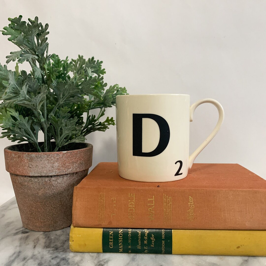 Scrabble Tile Mug, Letter D, Wild & Wolf, - Etsy