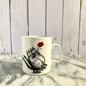 Vintage B Kliban Dancing Cat Couple With Red Rose Mug, Staffordshire ...