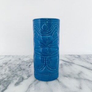 Vintage Trio of Hawaiian Tiki Cups, Blue, Gold, Purple Accoutrements ...