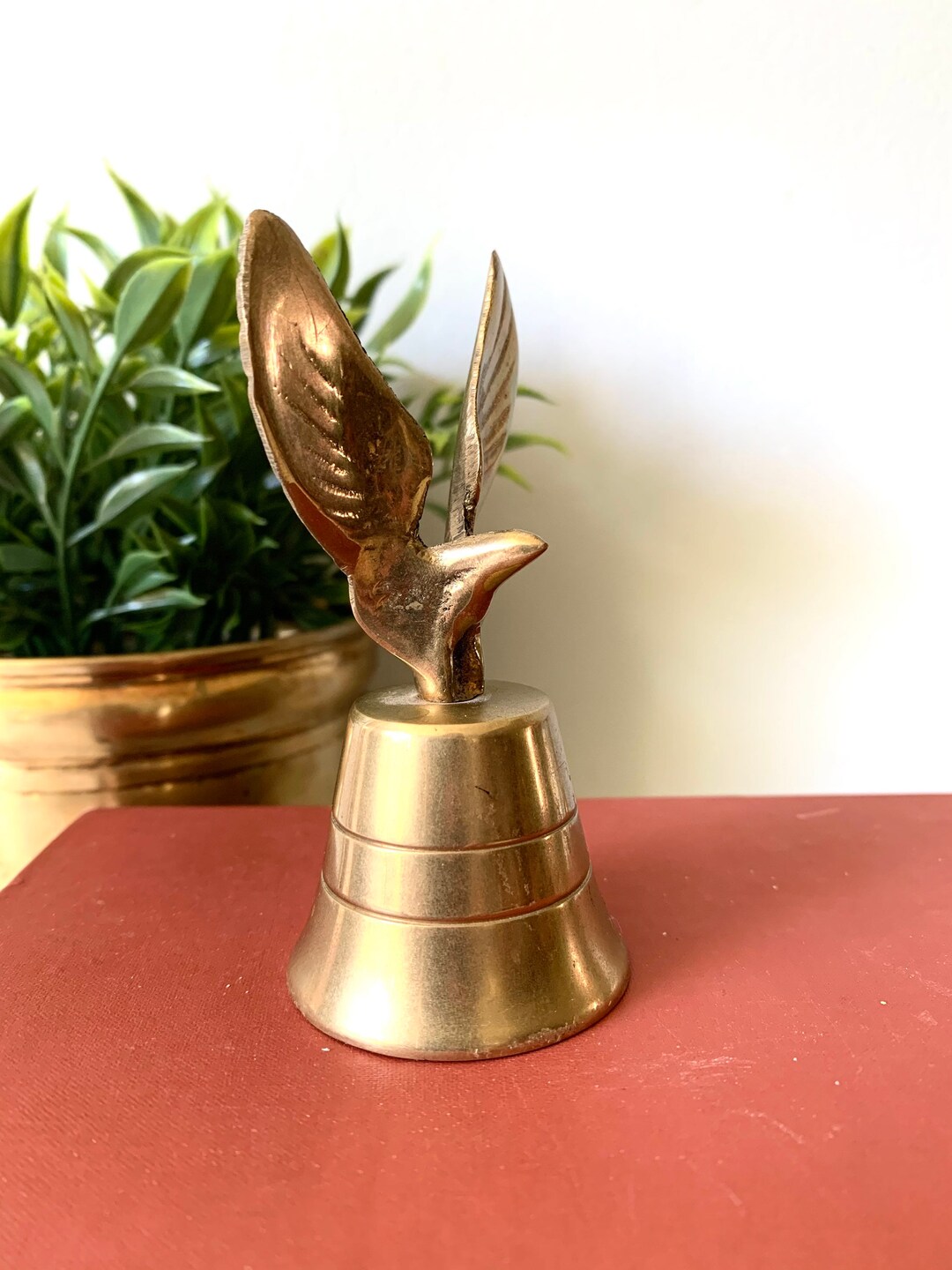 Vintage Brass Eagle Bell / Shelf Decor - Etsy