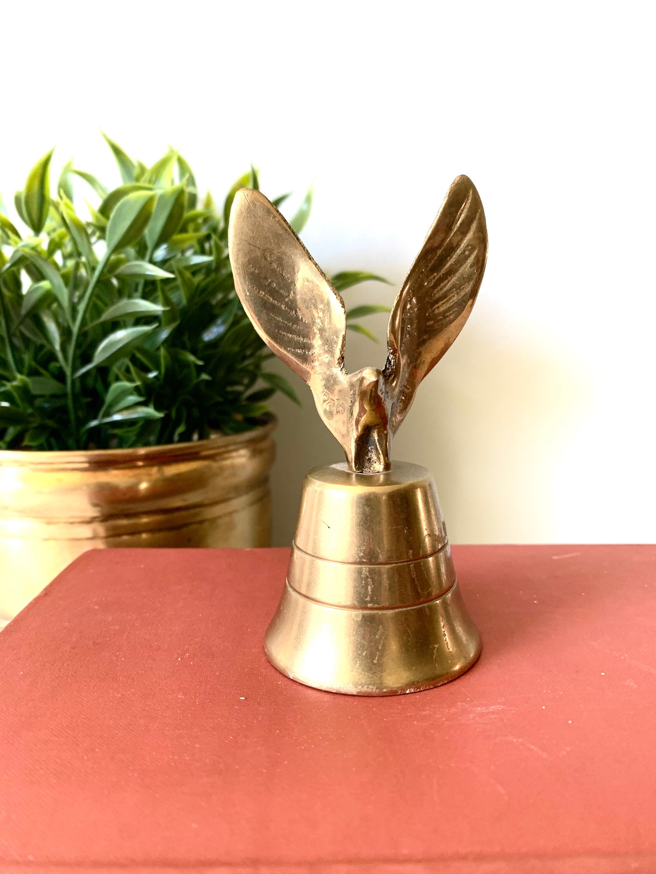 Vintage Brass Eagle Bell / Shelf Decor | Etsy