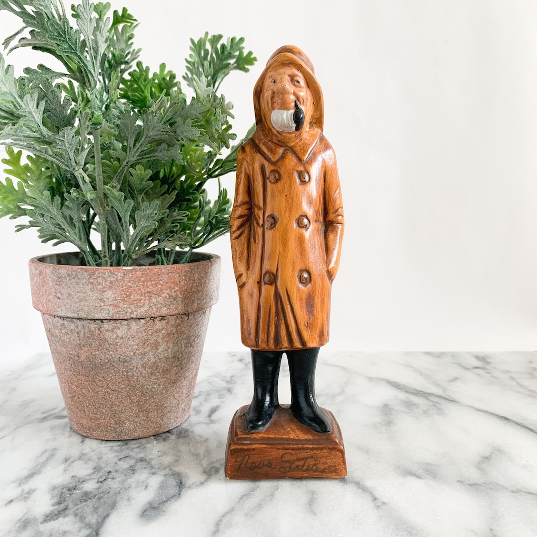 Vintage Sou'wester Sailor Figurine, Old Salt Ceramic Figure., Hand ...