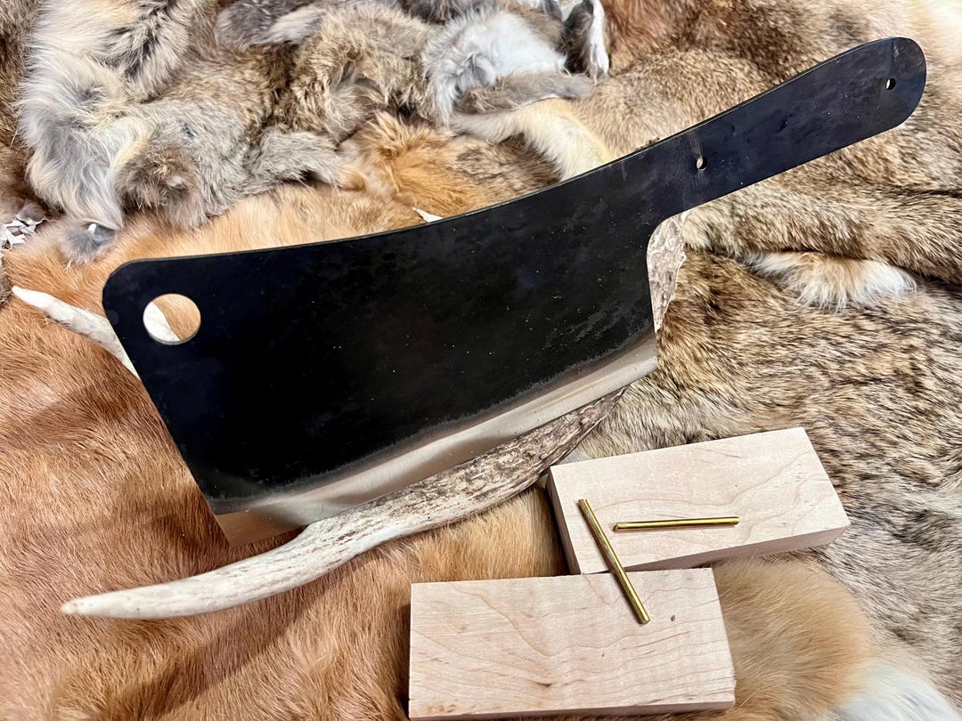 Jeff White Meat Cleaver Blank and Handle Kit - Etsy