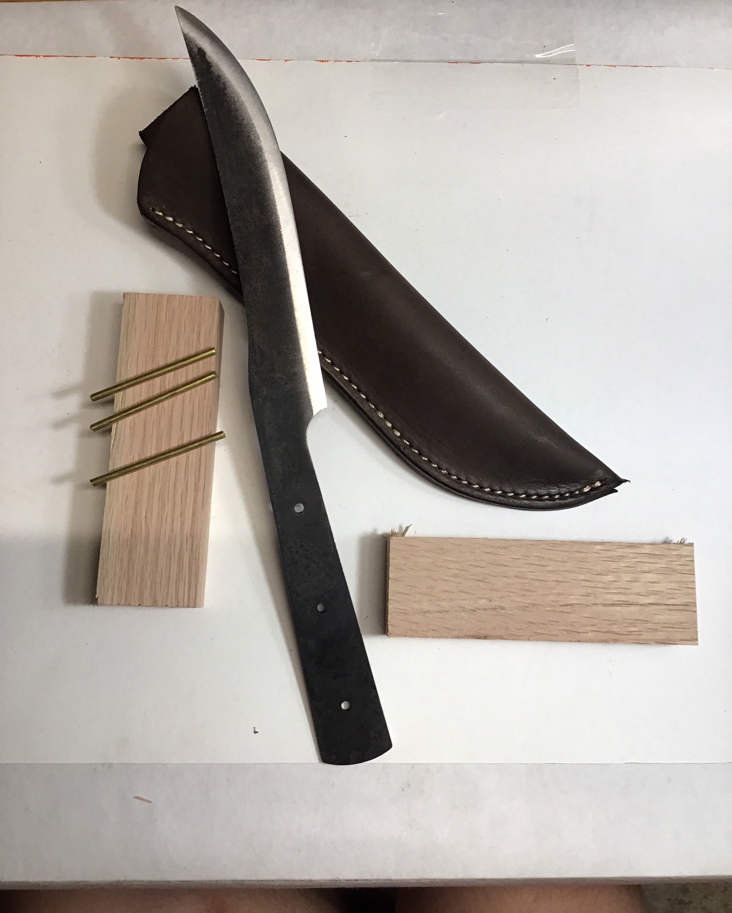 Jeff White Black Hand Semitar Knife Blank and Handle Kit With | Etsy