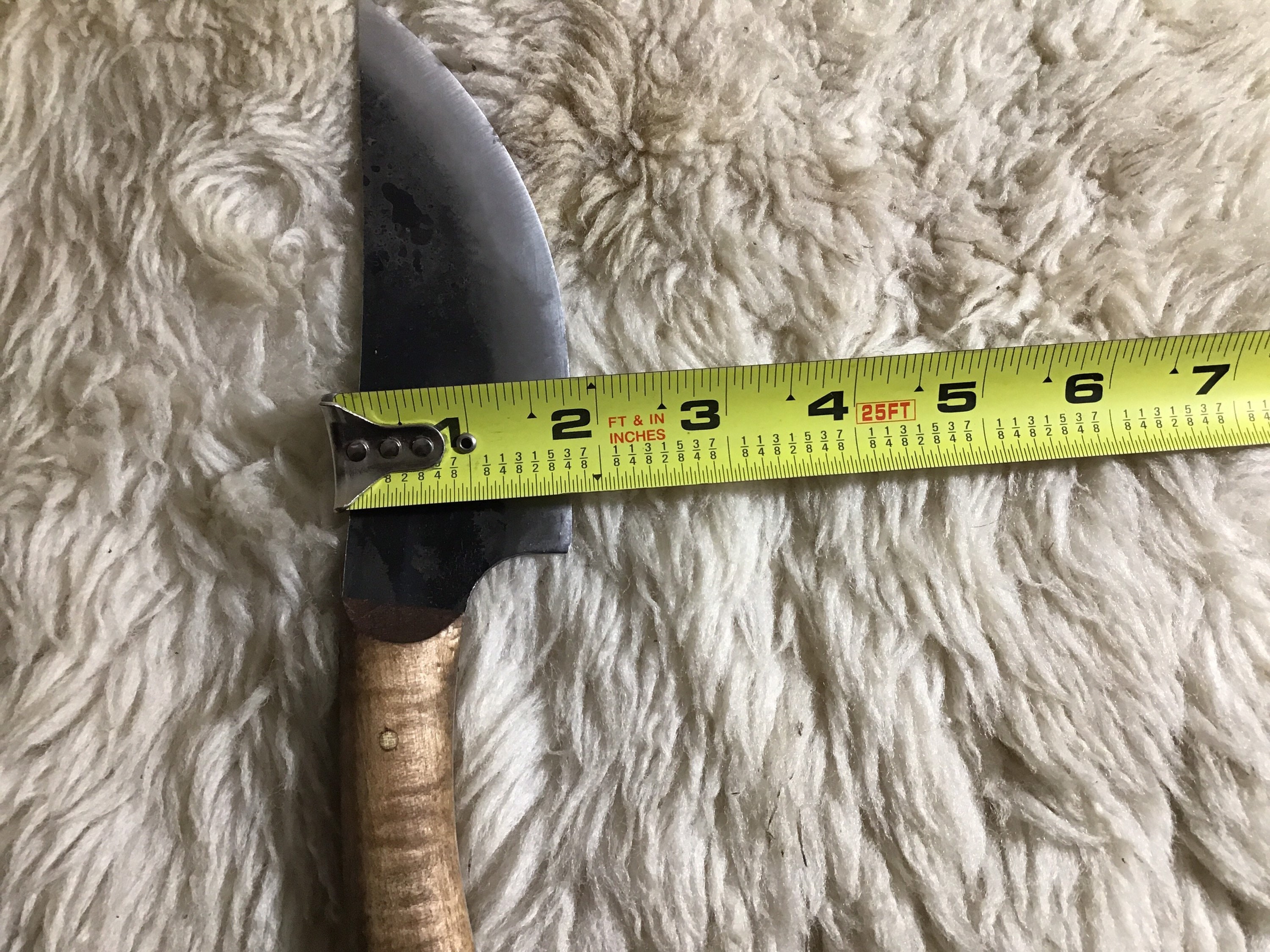 Jeff White Wulf Knife With Leather Sheath - Etsy