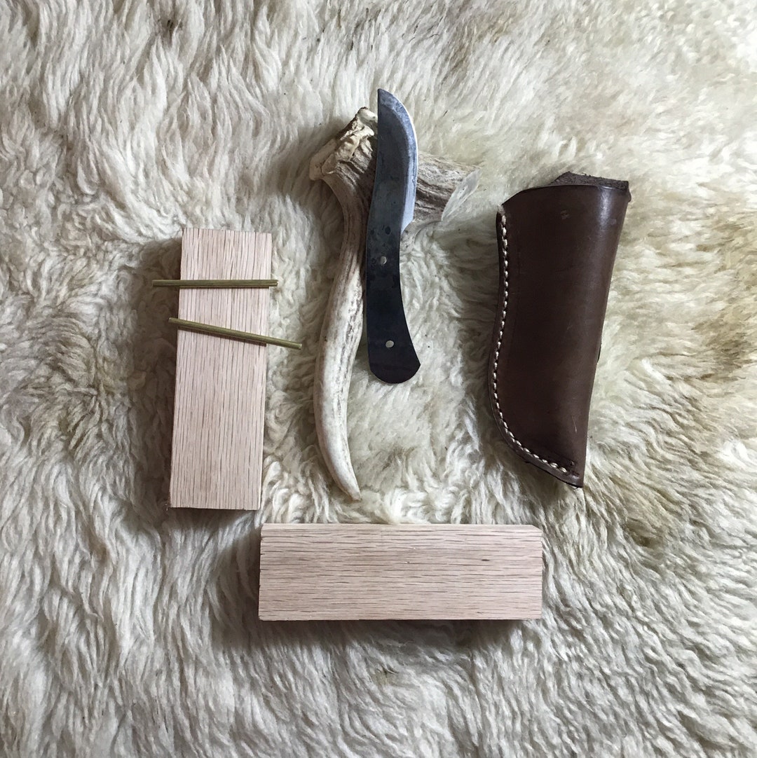 Jeff White Mini Cutter Knife Blank and Handle Kit With Sheath - Etsy