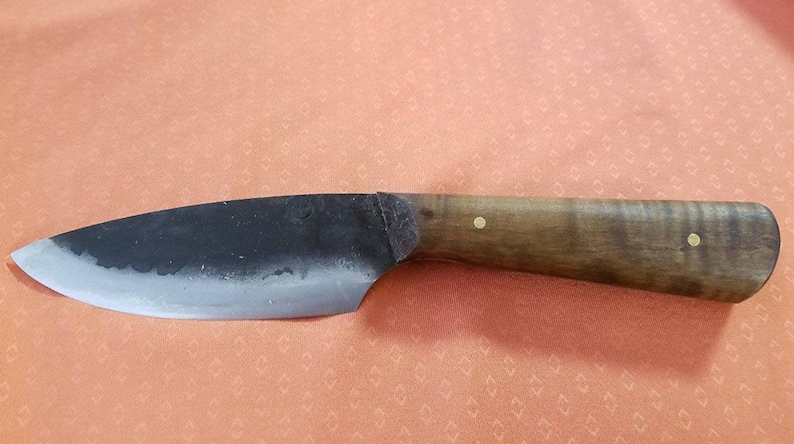 Jeff White Bush 1 Survival Knife (curly Maple W/ Sheath) Artisan ...