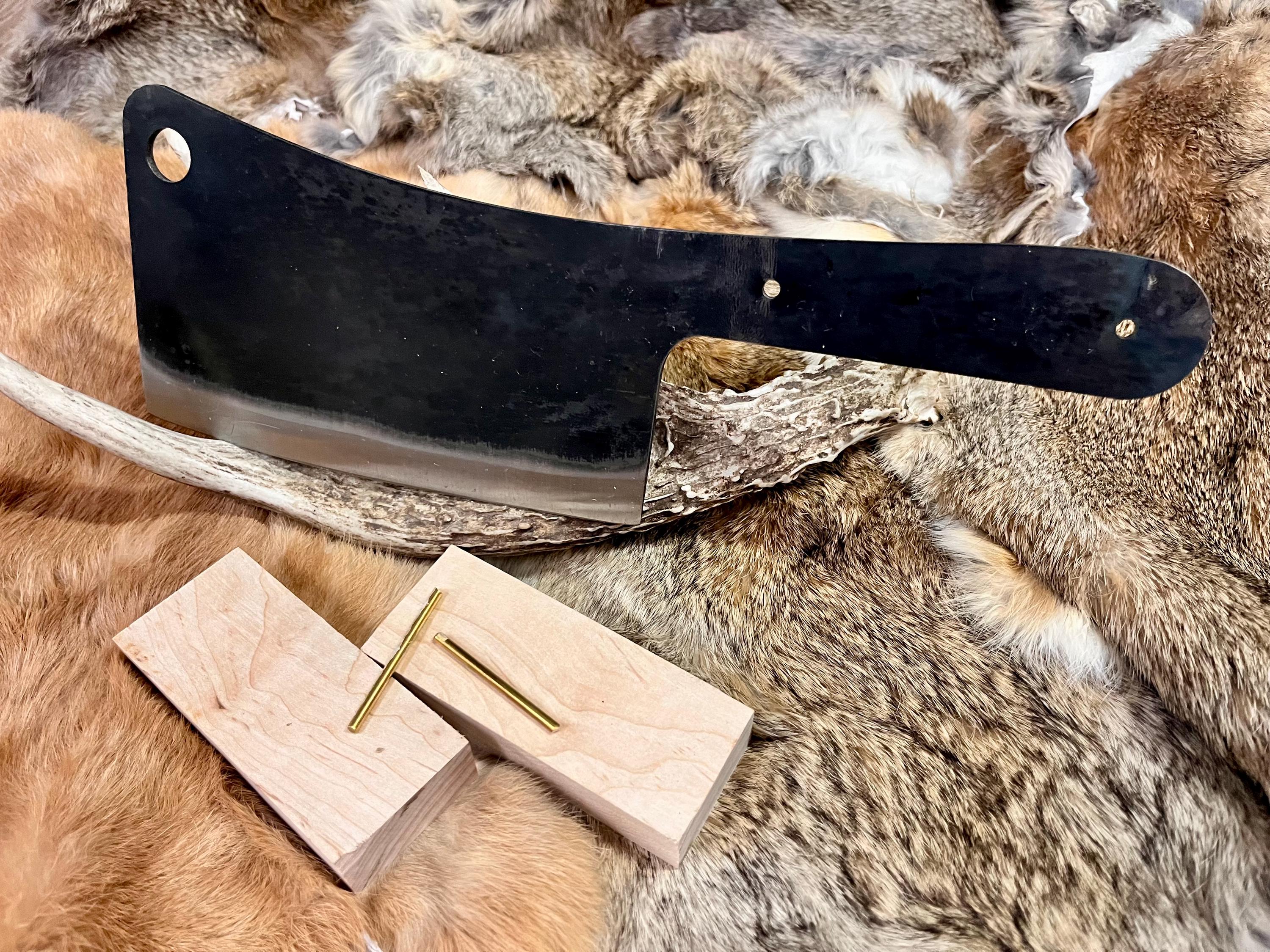 Jeff White Meat Cleaver Blank and Handle Kit - Etsy