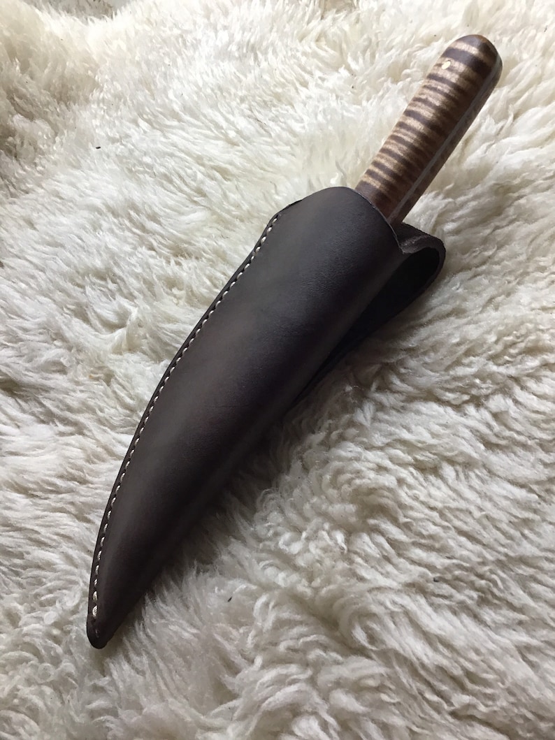 Jeff White Flesher Knife With Leather Sheath | Etsy