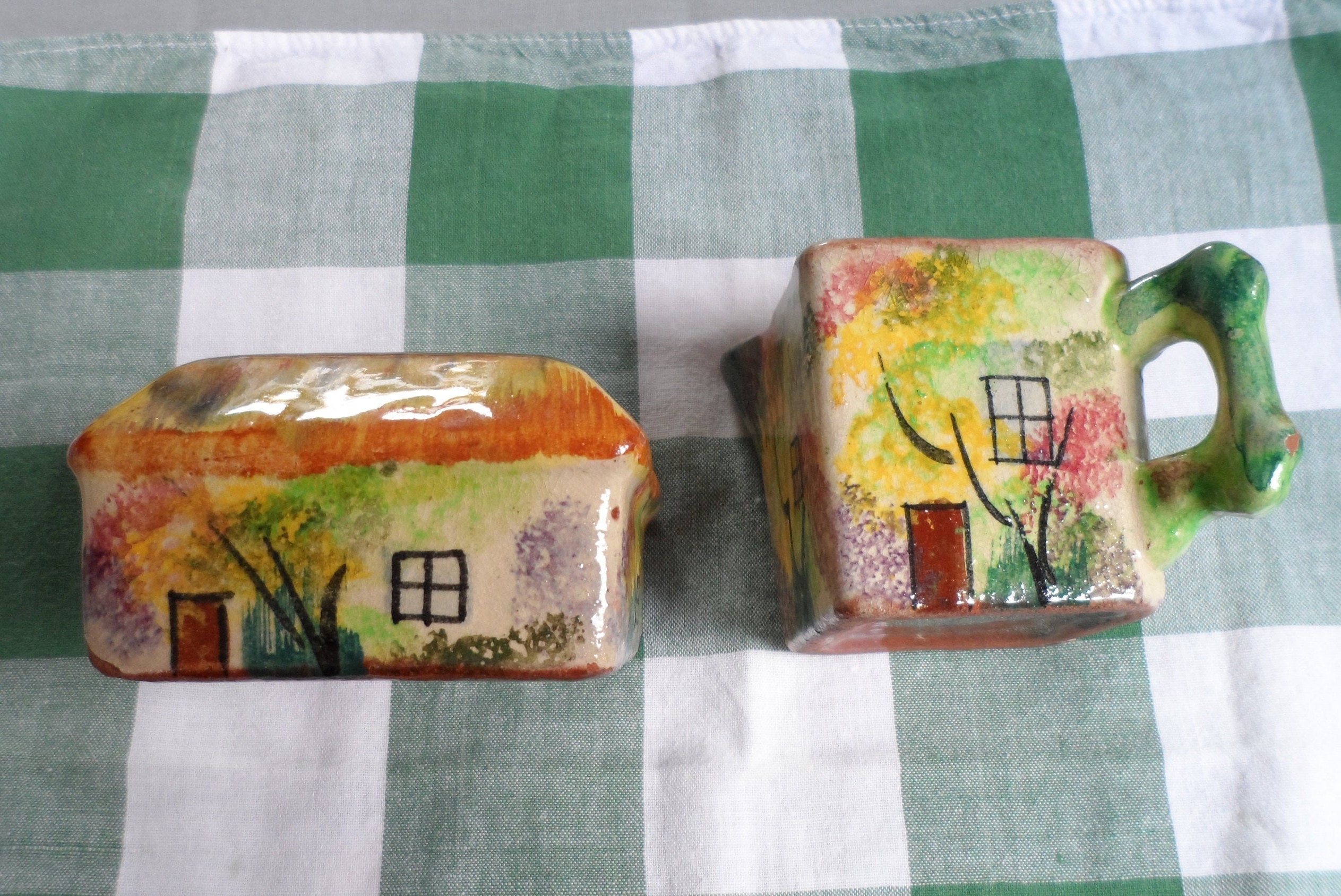 Torquay Pottery Cream Jug and Sugar Bowl Set. Made in Devon - Etsy