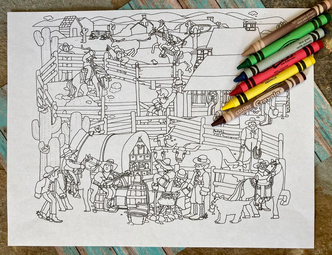 Farm Ranch Adult Coloring Sheet, Doodles Printable Coloring Page ...