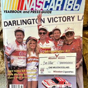 Vintage 1986 Official NASCAR Yearbook and Press Guide, Stock Car Racing ...