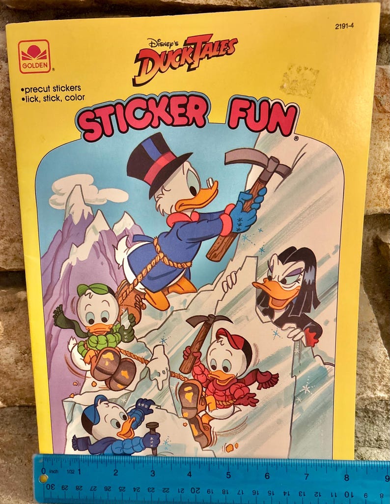 Vintage 1986 Disney’s Ducktales Sticker Fun Coloring Book, New Old ...