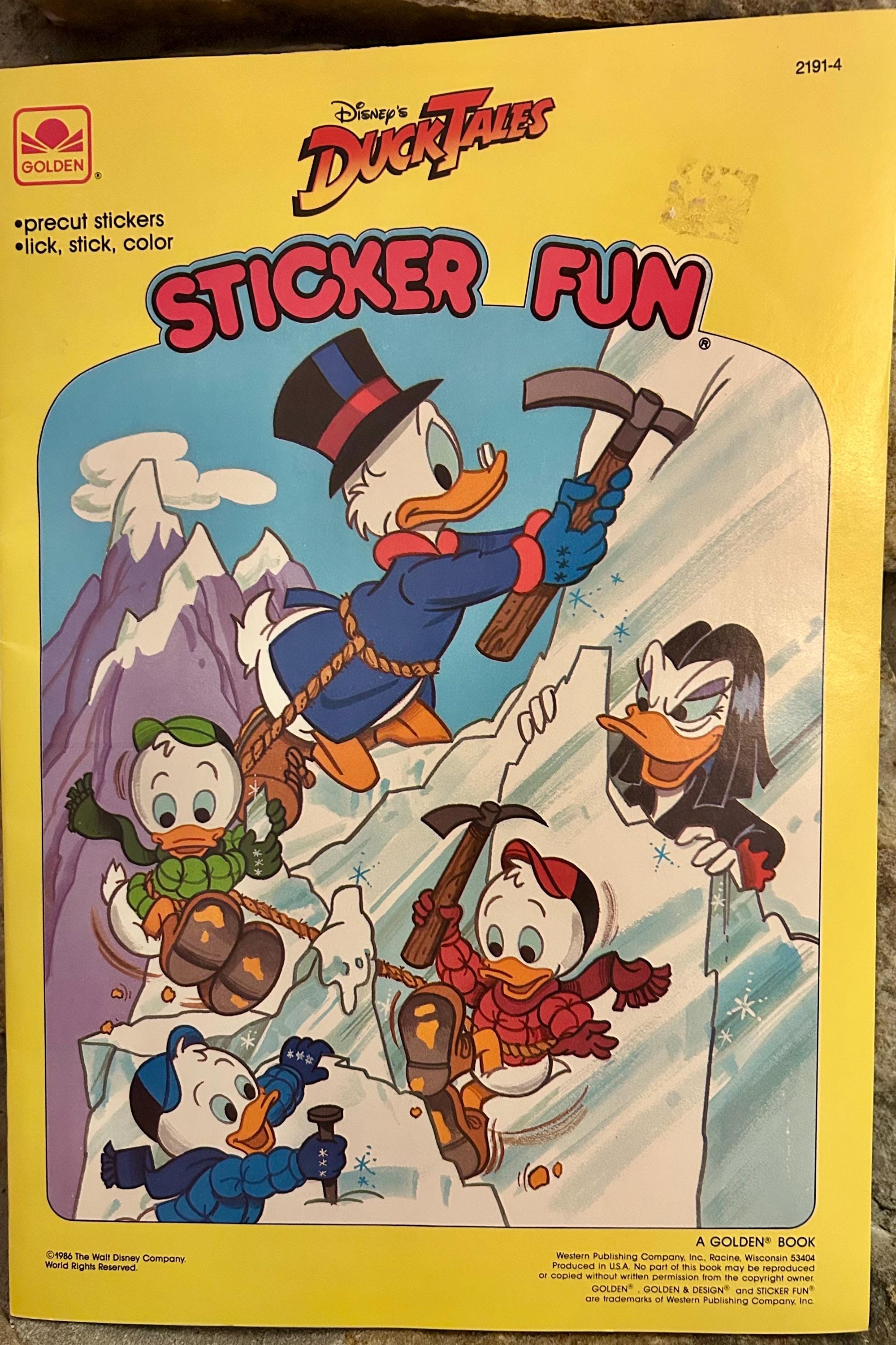 Vintage 1986 Disney’s Ducktales Sticker Fun Coloring Book, New Old ...