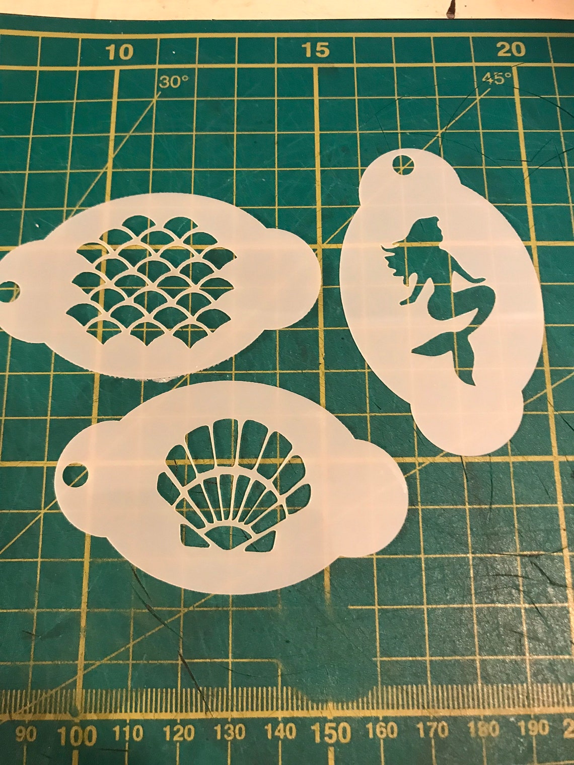 Mermaid Bundle 3 Face Paint Stencil Mylar - Etsy