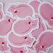 Pink Cat Sticker Grumpy Kitty Sticker Vinyl Cat Sticker - Etsy