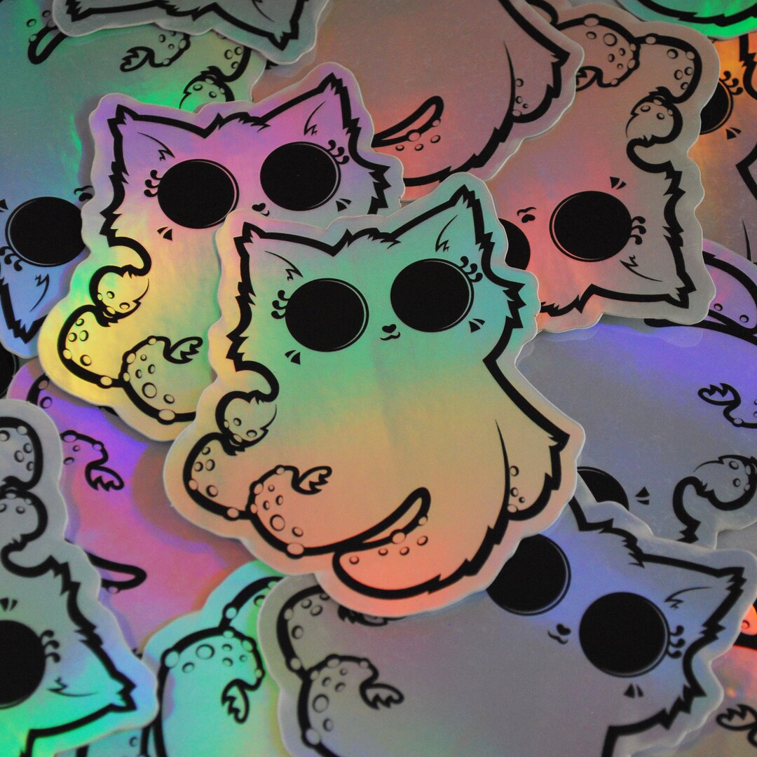 Holographic Octopussy Sticker - Cat Octopus Decal- Octocat - Etsy