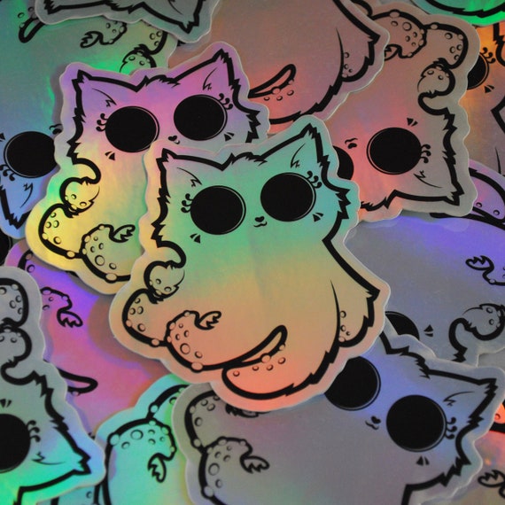 Holographic Octopussy Sticker Cat Octopus Decal Octocat | Etsy