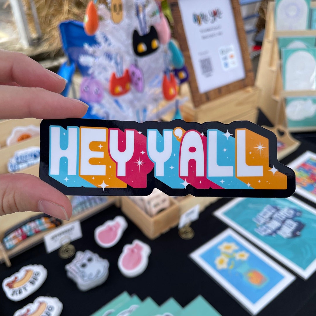 Hey Y'all Sticker New Orleans Louisiana Water Bottle Decal Southern ...