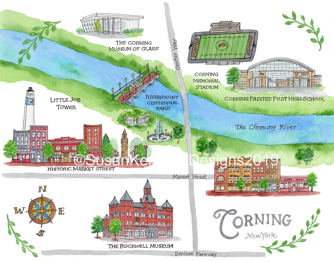 Corning/hs Standard 11x14 Watercolor Print - Etsy