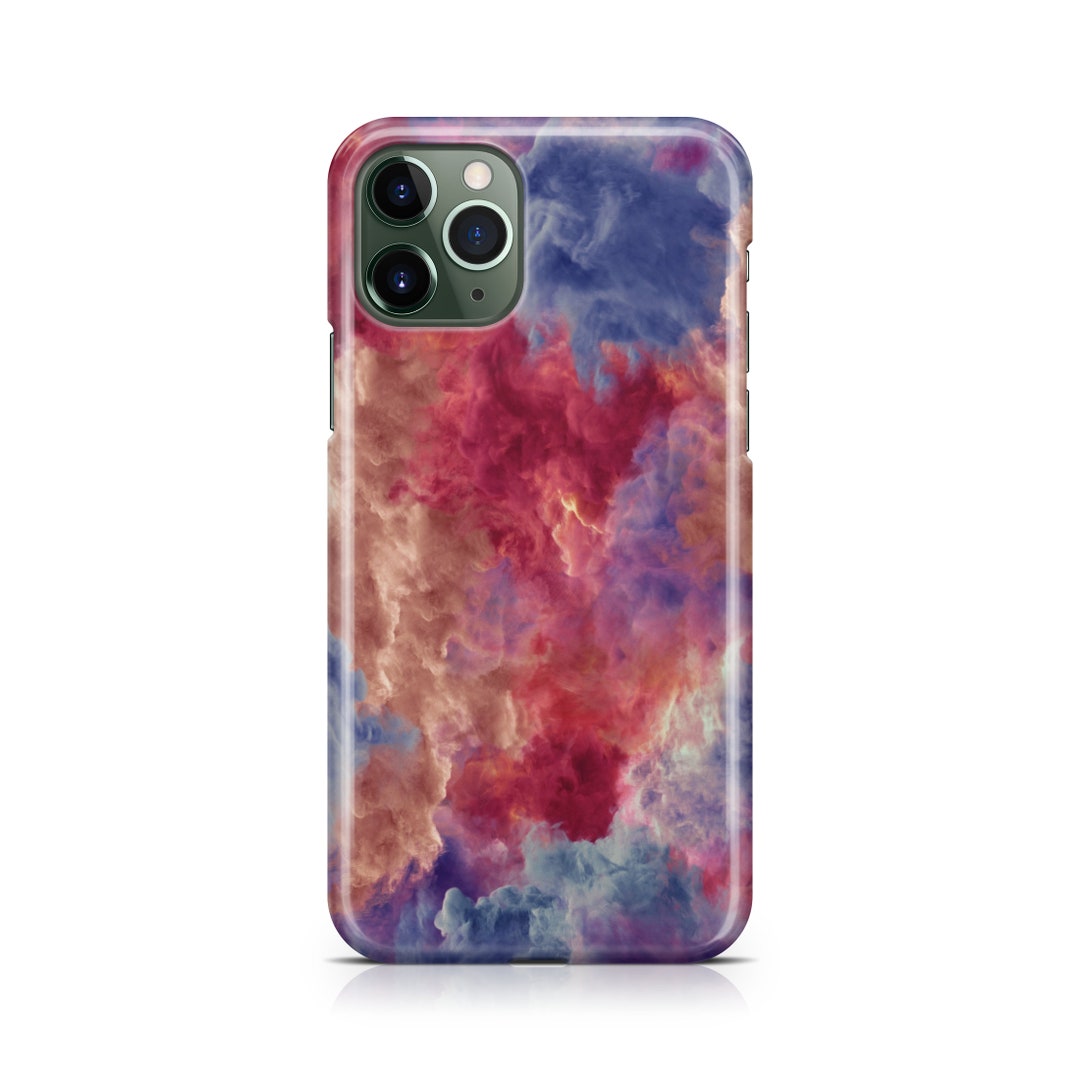 Red & Blue Smoke Cloud Case - Apple iPhone 17, 16, 15, 14, 13, 12, 11 ...