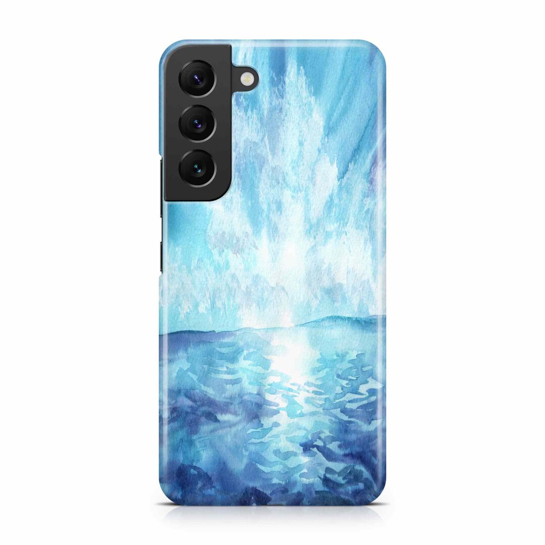 Blue Watercolor Sunrise Case - Samsung Galaxy S25, S24, S23, S22, S21 ...