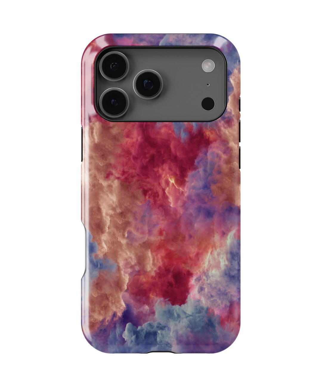 Red & Blue Smoke Cloud Case - Apple iPhone 17, 16, 15, 14, 13, 12, 11 ...