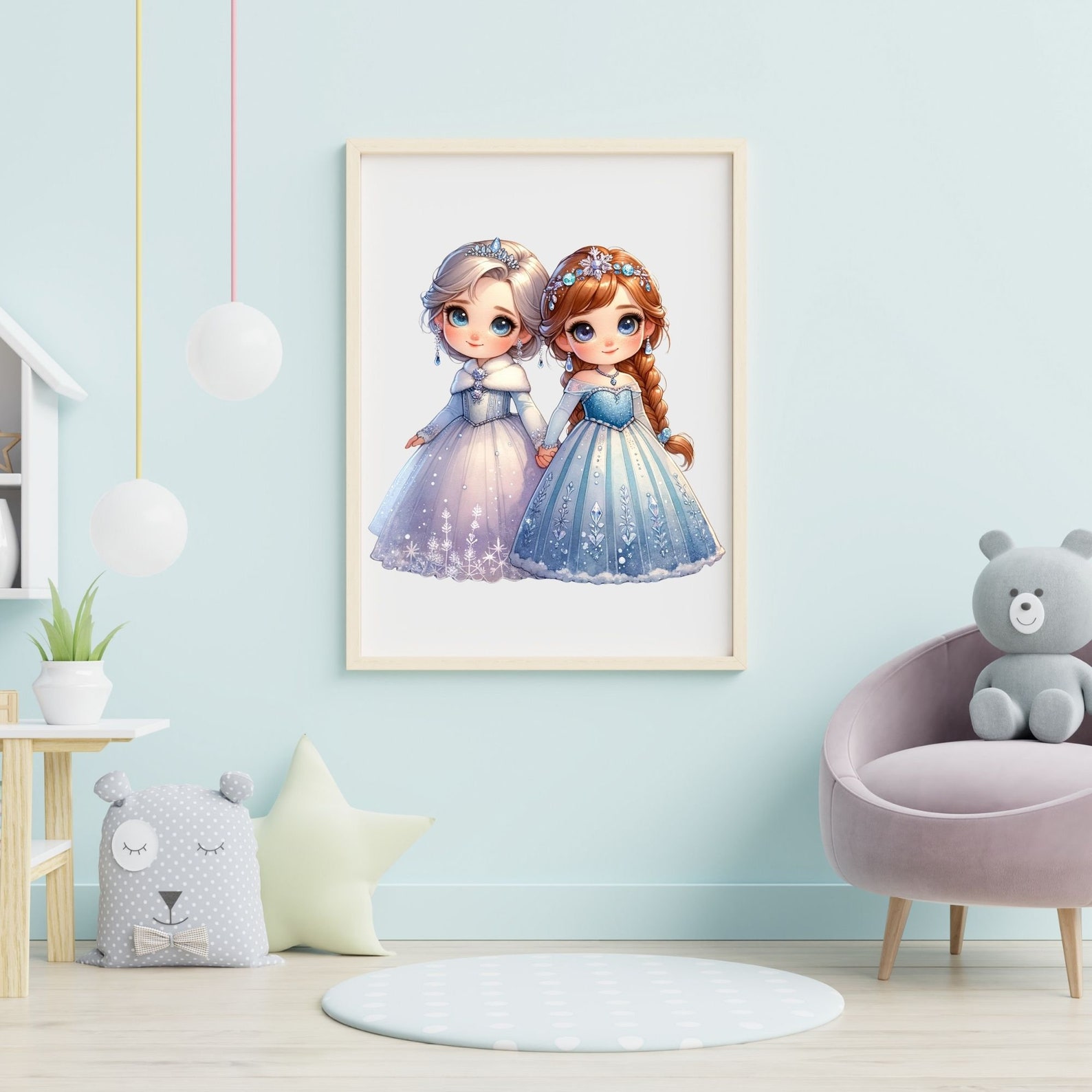 Frozen Clipart Frozen Ice Princess PNG Printable Watercolor Elsa Anna ...