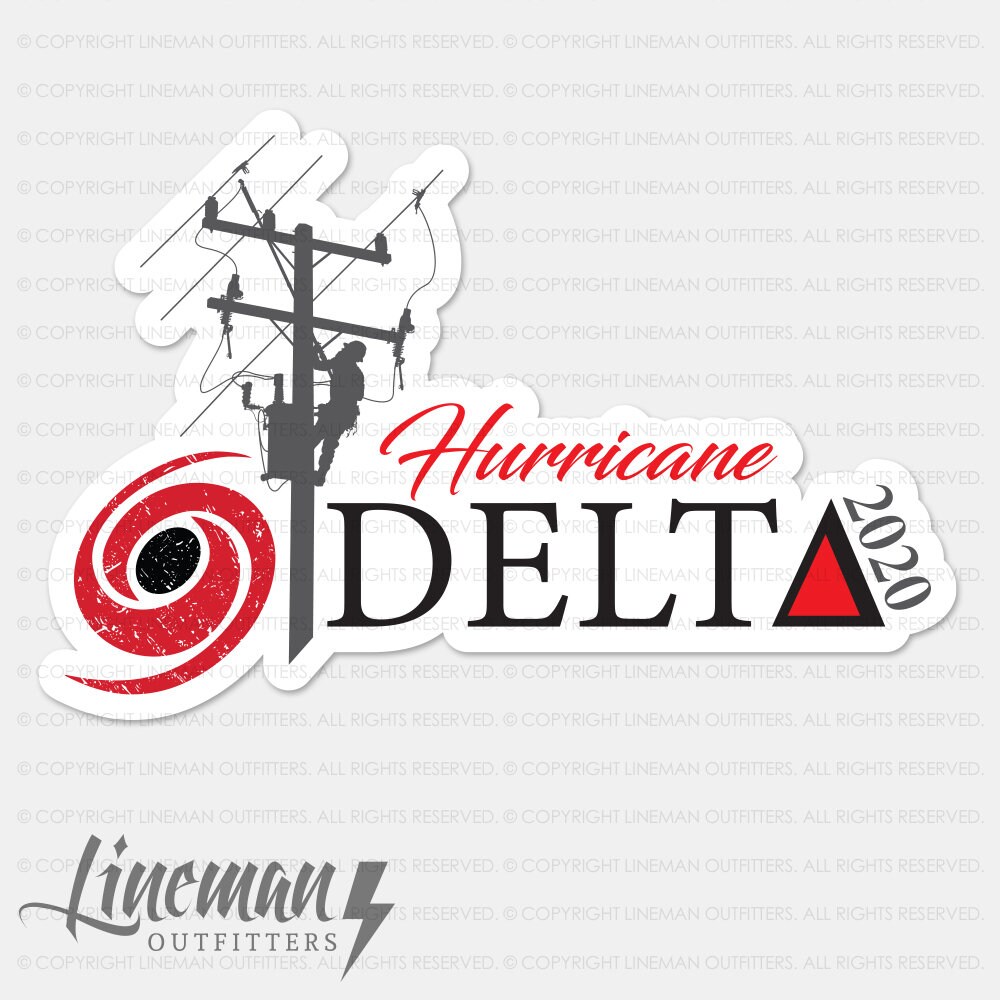 Hurricane Delta 2020 Hard Hat Decal Storm Chaser Power | Etsy