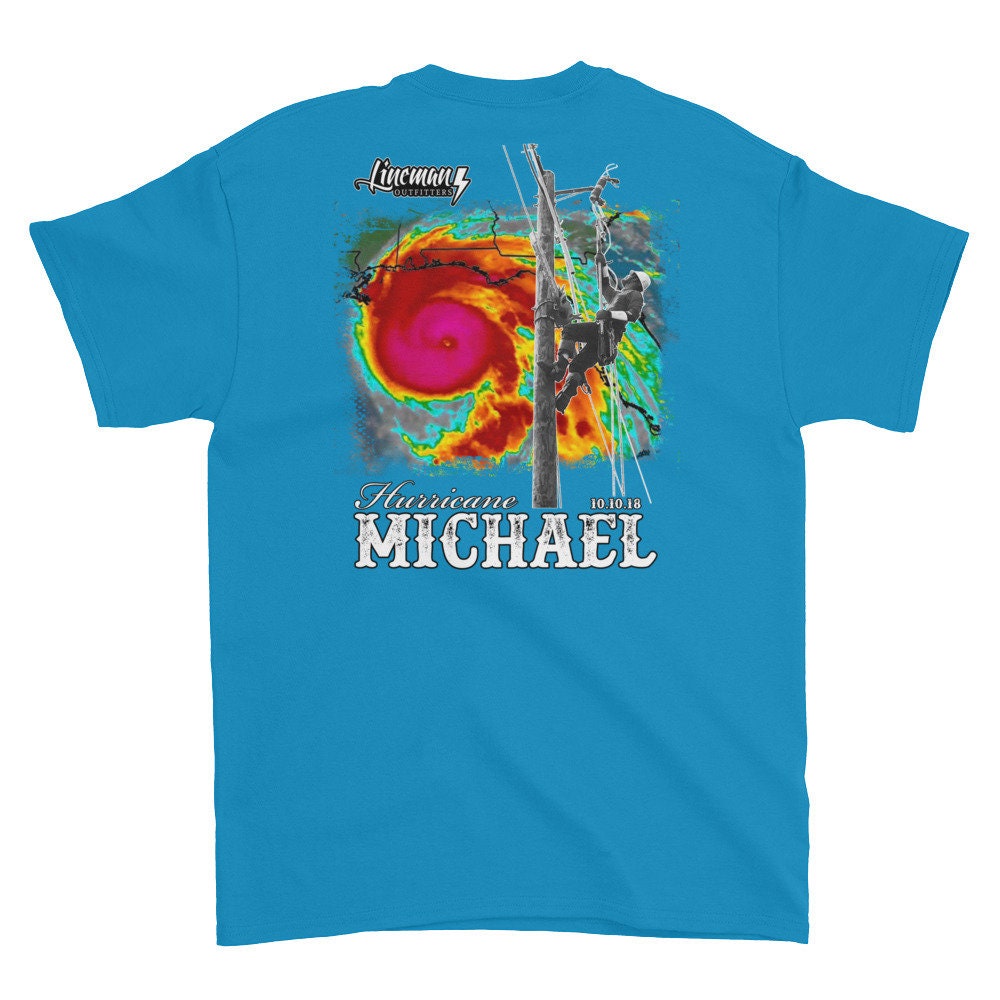 Hurricane Michael Storm Chaser Power Lineman Line Life Lineman Gift Lineman Apparel Short sleeve T shirt Etsy