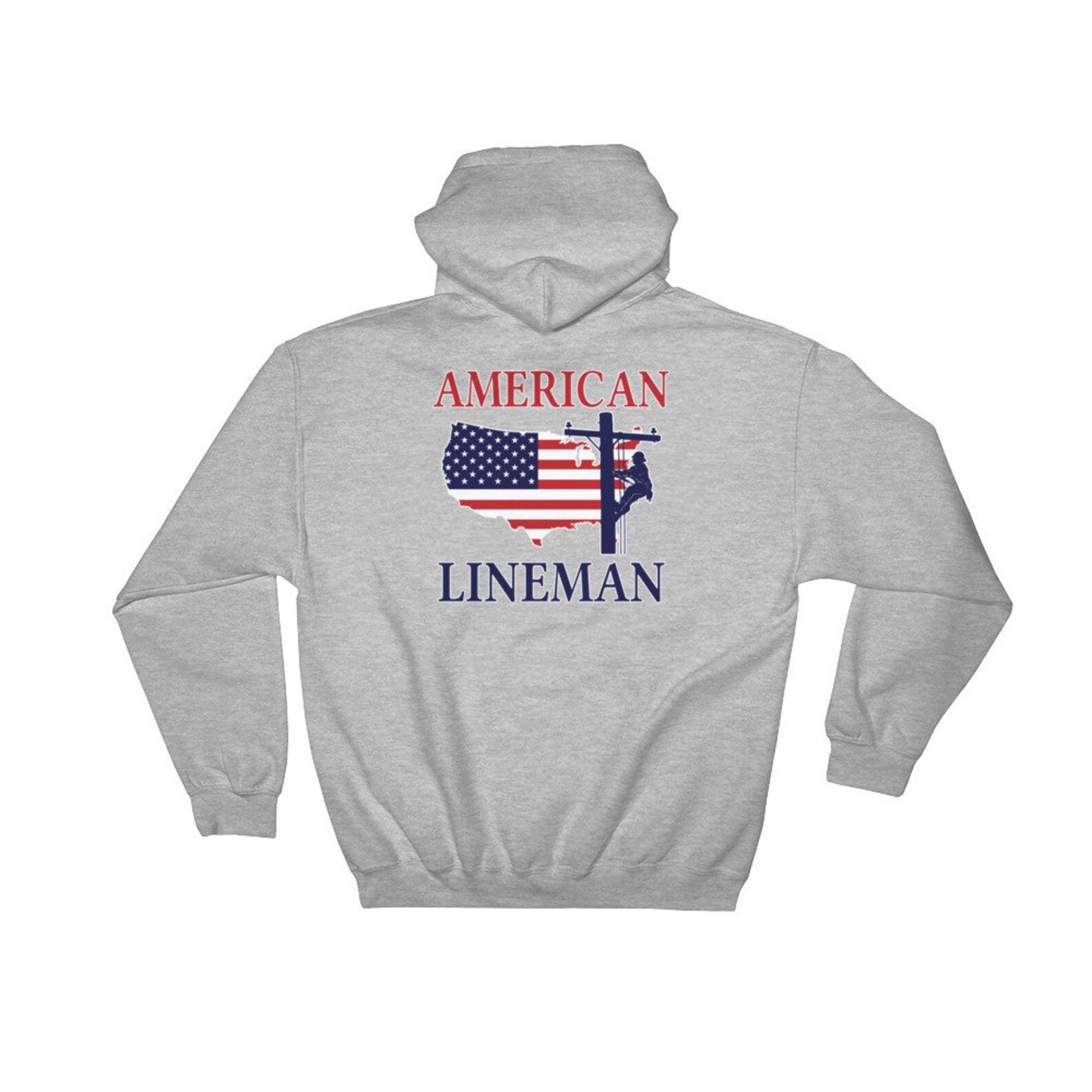 American Lineman United States Outline With USA Flag Inlay - Etsy